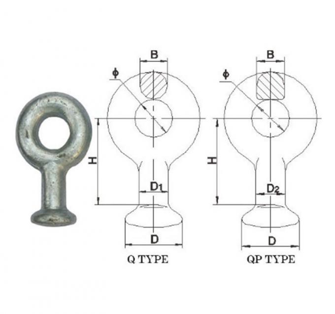 Ball Eyes Thimble Clevis , 16mm 20mm Thimble Eye Clevis