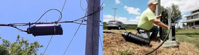 144F OPGW Joint Box , Vertical Fiber Optic OPGW Splice Enclosure